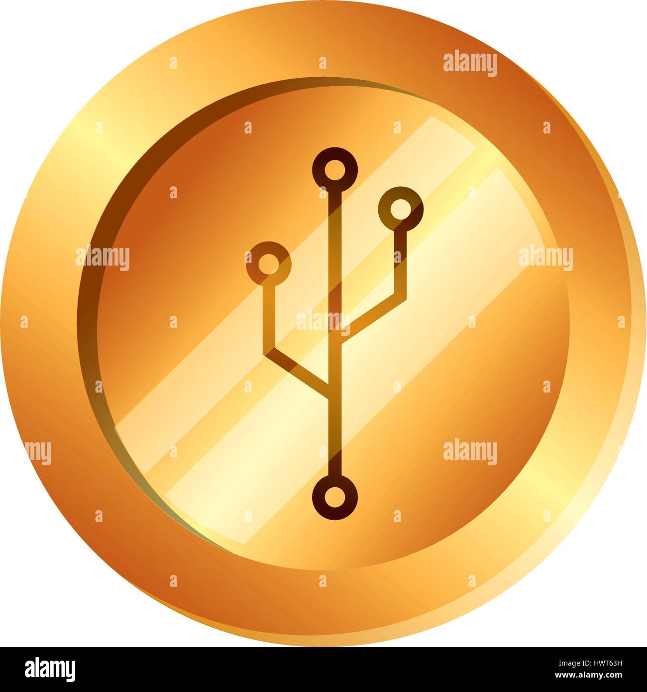 coin with circuit electric icon Stock Vector Image & Art - Alamy