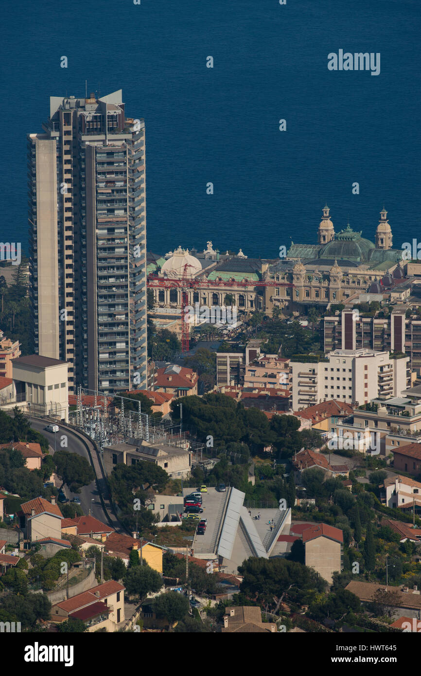 The buildings erected in the center of Montecarlo, in the Principality ...