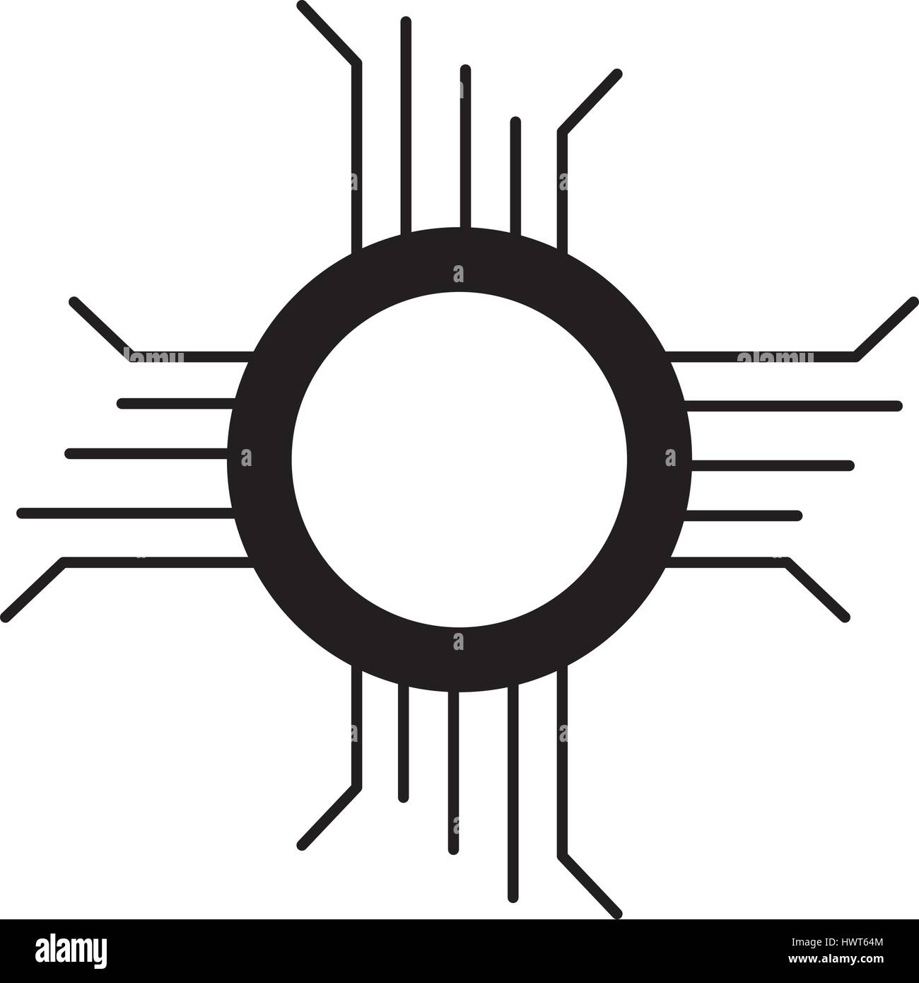 coin with circuit electric icon Stock Vector Image & Art - Alamy