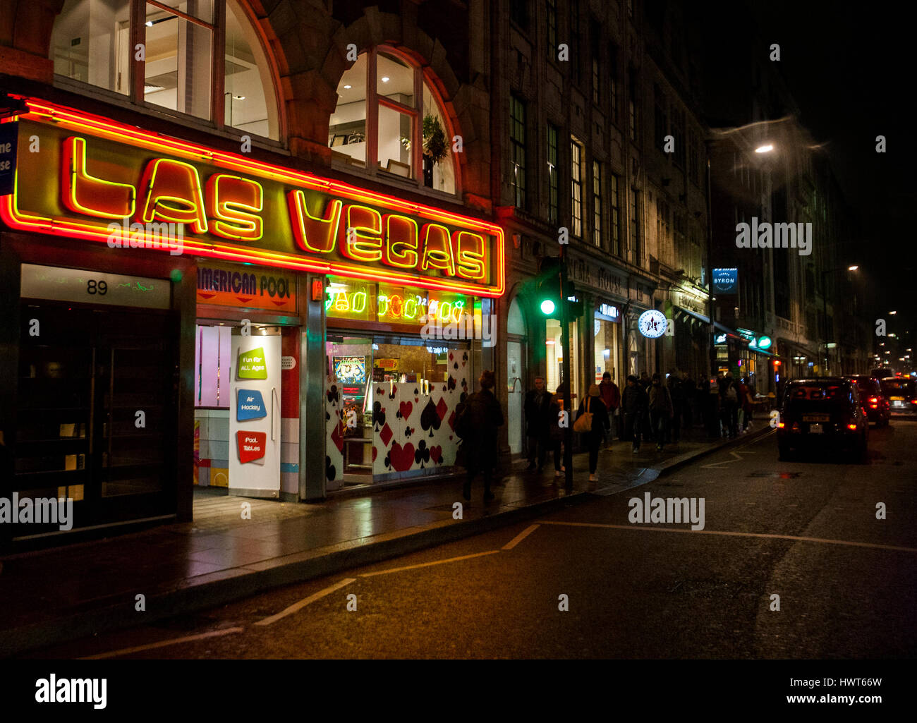 Las Vegas amusement arcade, Wardour Street, Soho, London Stock Photo ...