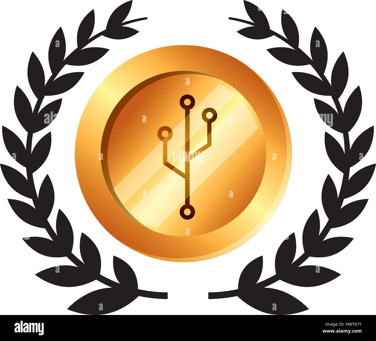 coin with circuit electric icon Stock Vector Image & Art - Alamy