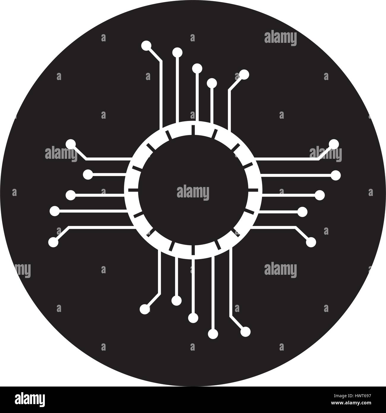 coin with circuit electric icon Stock Vector Image & Art - Alamy