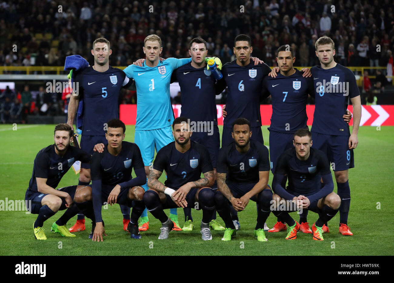 England team group (top row from left to right) Gary Cahill, Joe Hart ...
