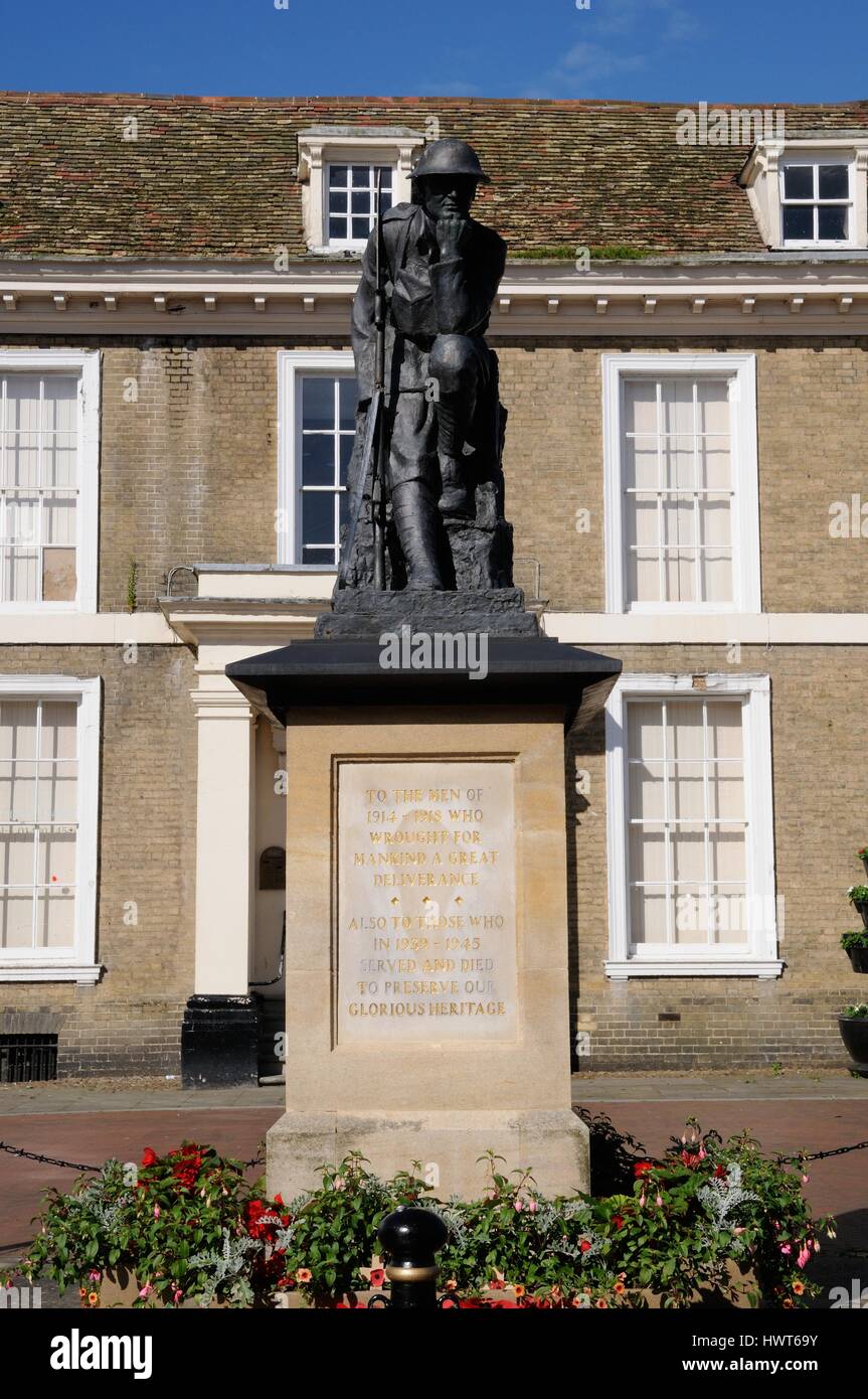 The Thinking Soldier, War Memorial , Huntingdon, Cambridgeshire was ...