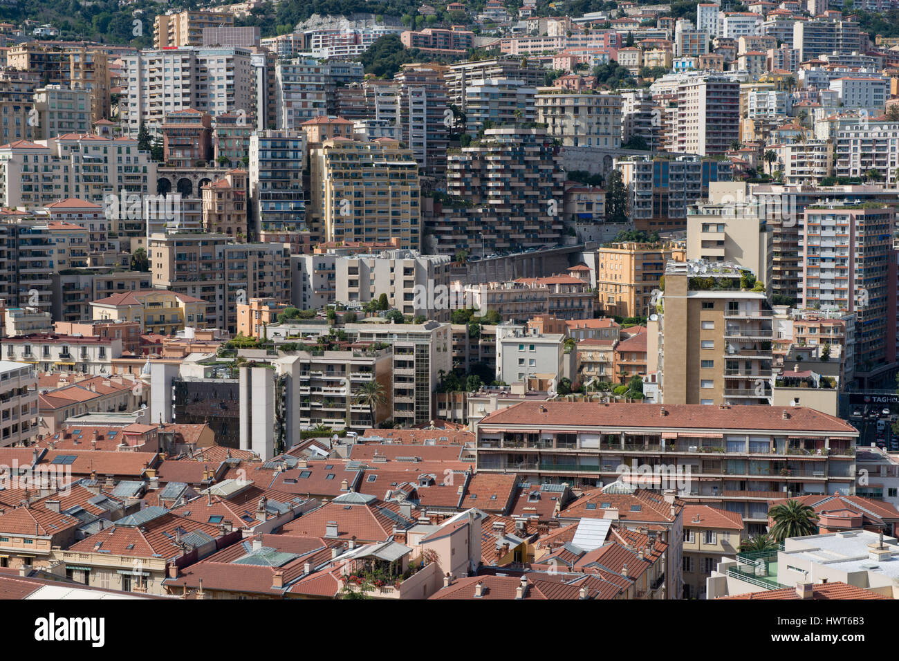 The buildings erected in the center of Montecarlo, in the Principality ...