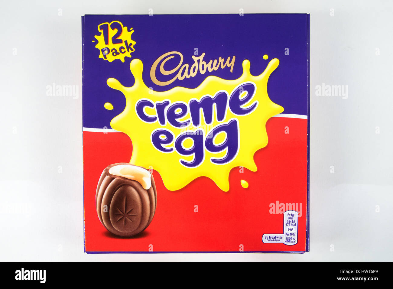 CHESTER, UNITED KINGDOM - March 19 2017: Cadbury's Creme Egg box. A ...