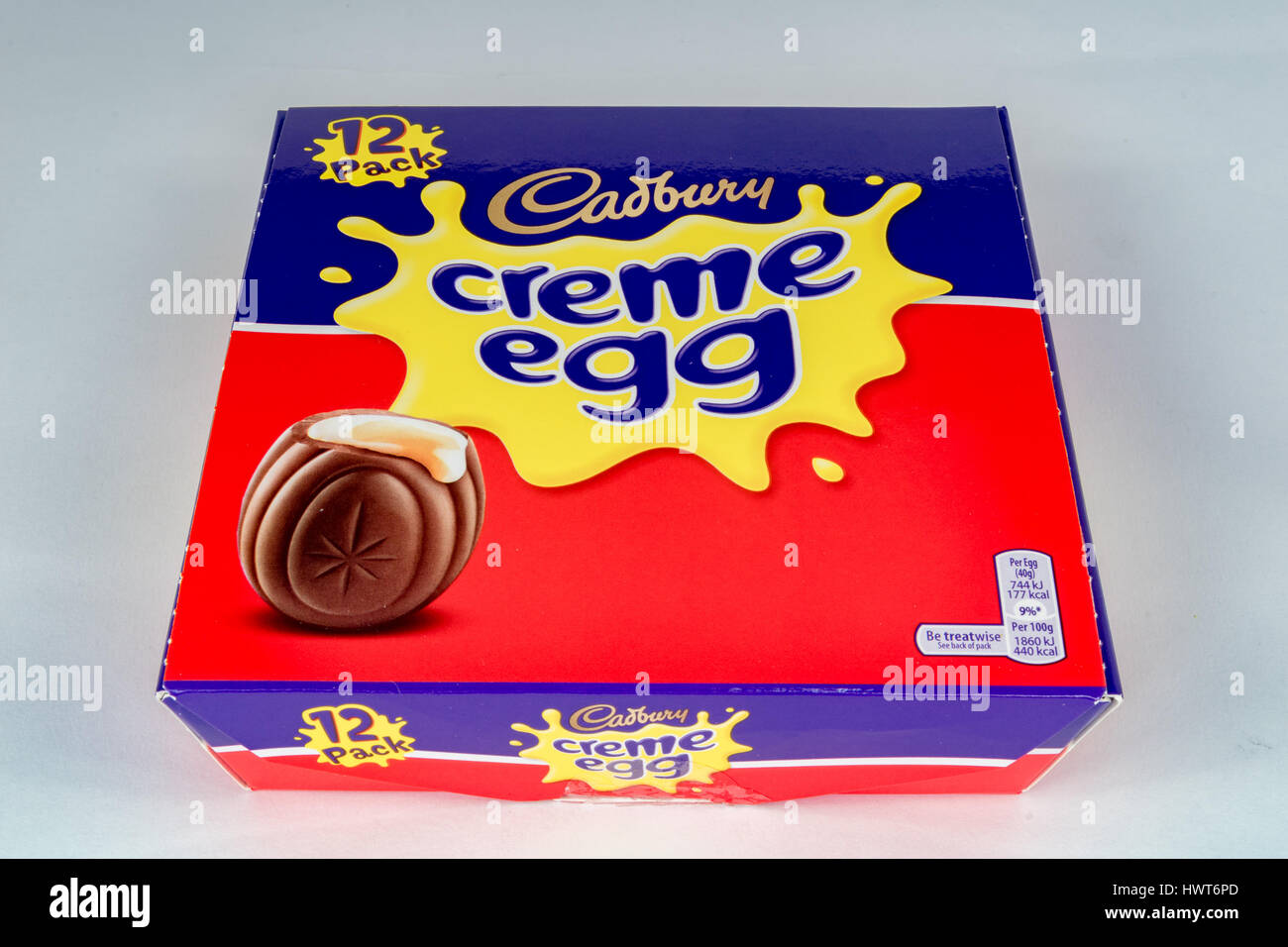 CHESTER, UNITED KINGDOM - March 19 2017: Cadbury's Creme Egg box. A ...