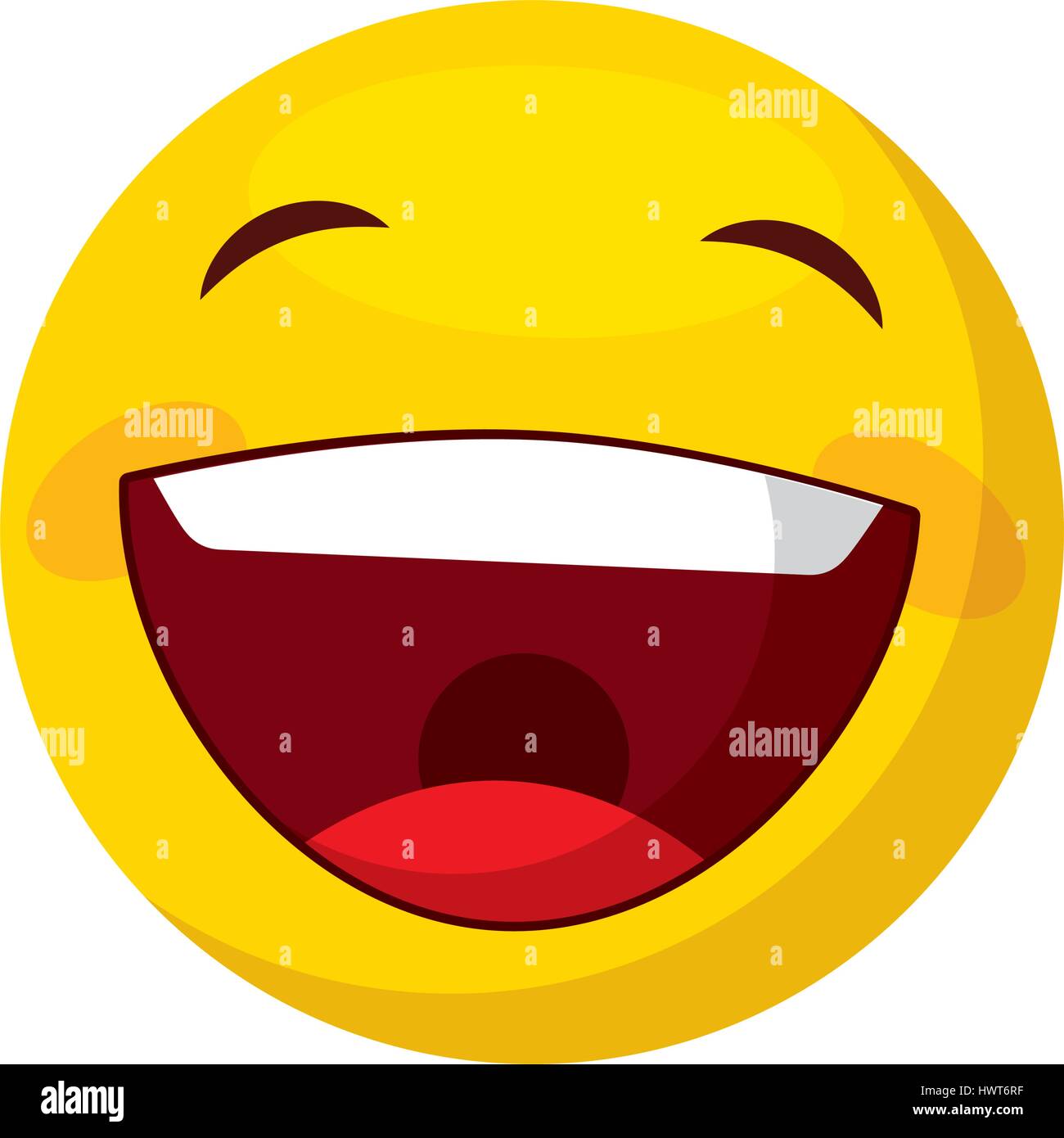 funny happy emoticon icon Stock Vector Image & Art - Alamy