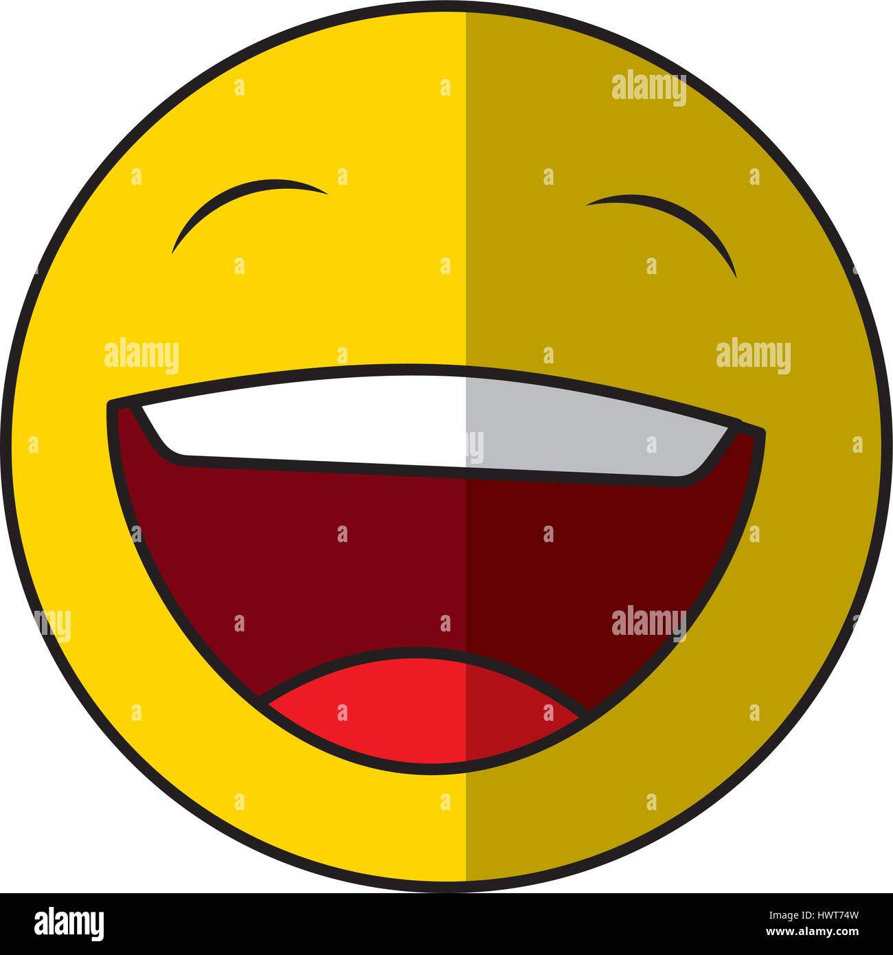 funny happy emoticon icon Stock Vector Image & Art - Alamy