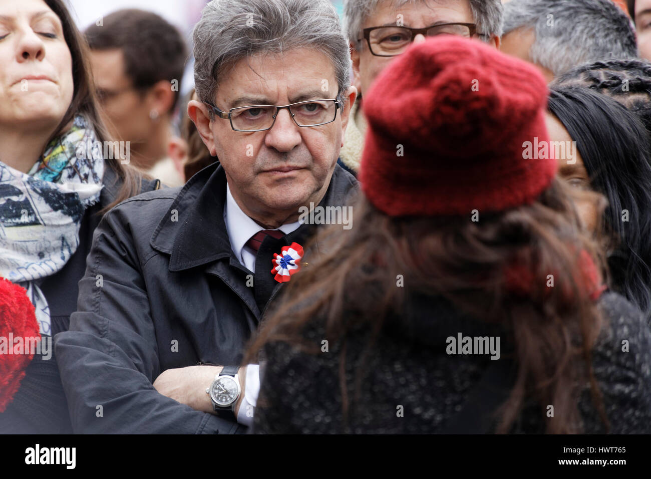 Paris, France. 18th March, 2017. Rally for the 6th republic with Jean ...