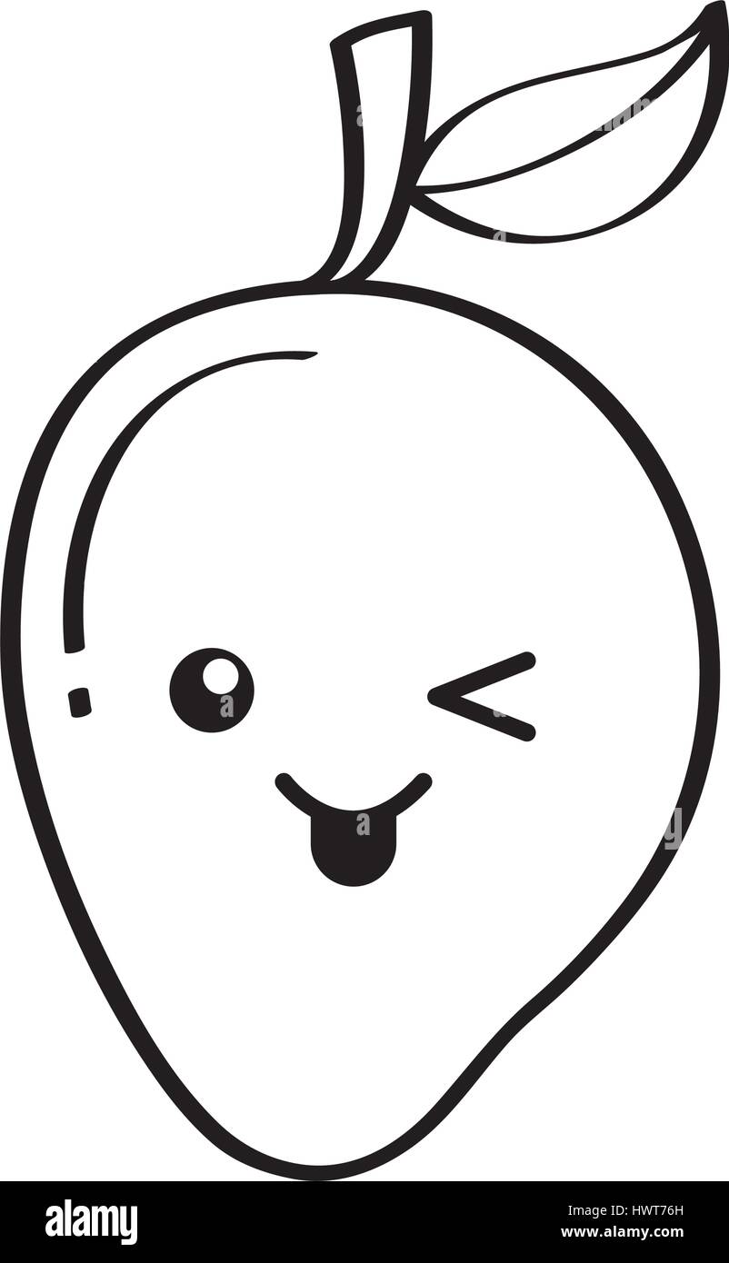 mango fresh fruit comic character Stock Vector Image & Art - Alamy