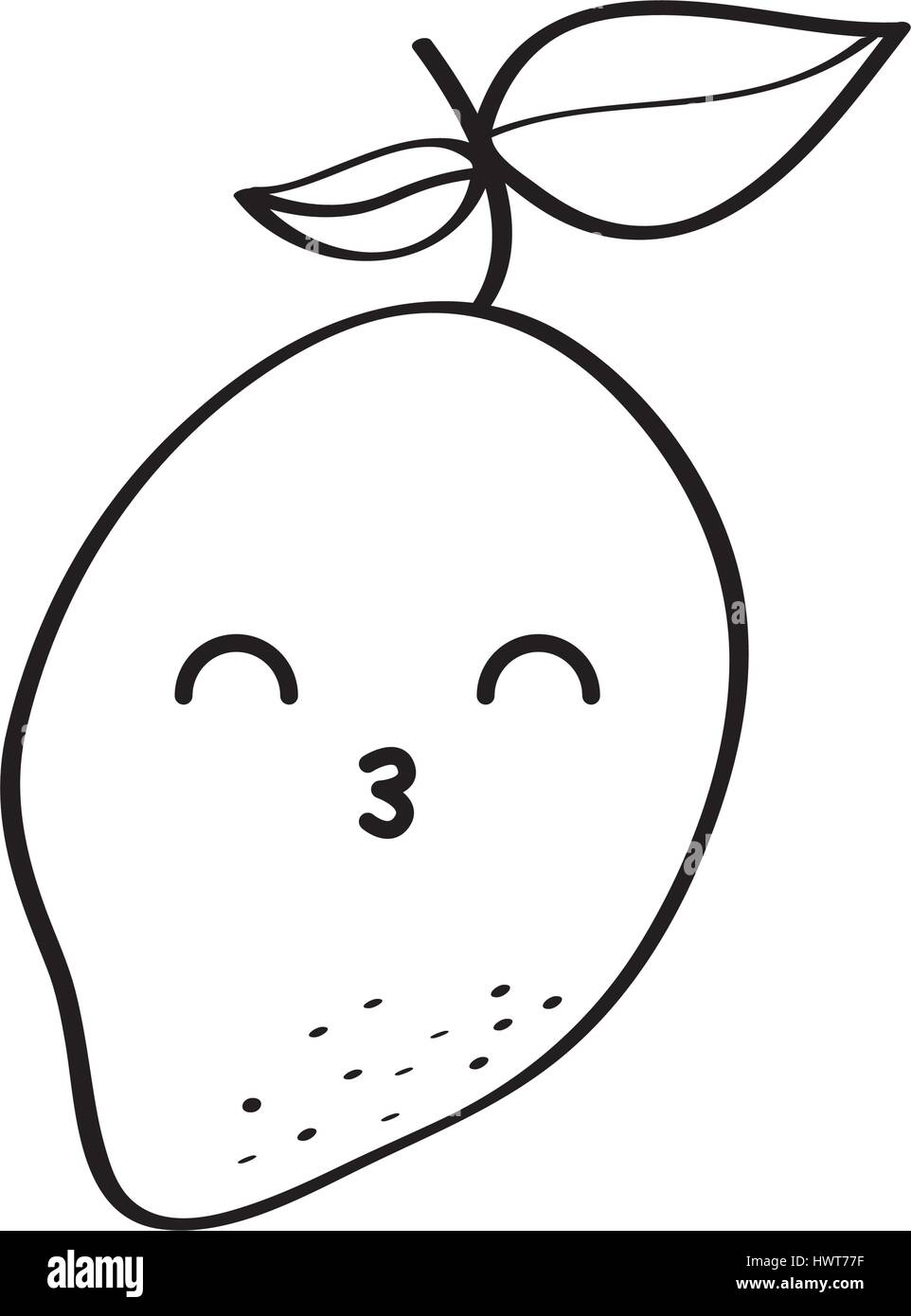 mango fresh fruit comic character Stock Vector Image & Art - Alamy