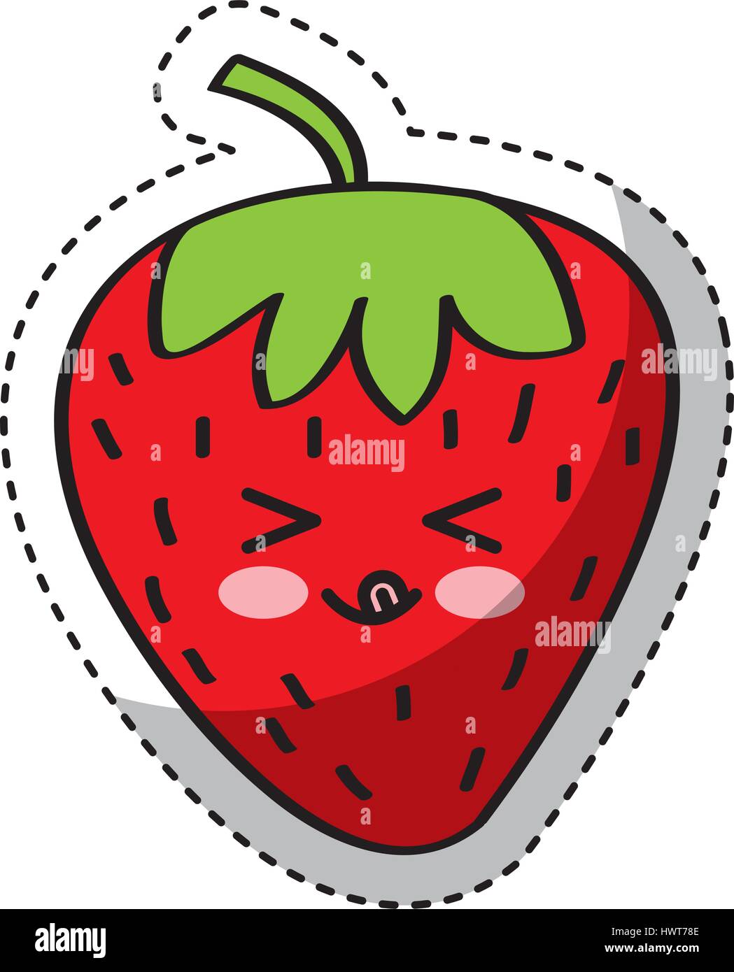 strawberry fresh fruit comic character Stock Vector Image & Art - Alamy