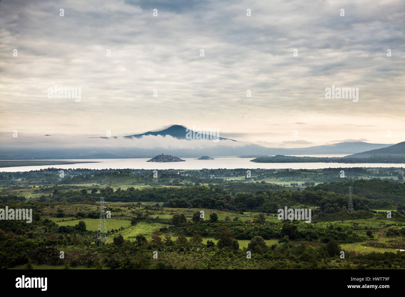Dramatic clouds over the statue of José María Morelos on Isla de ...