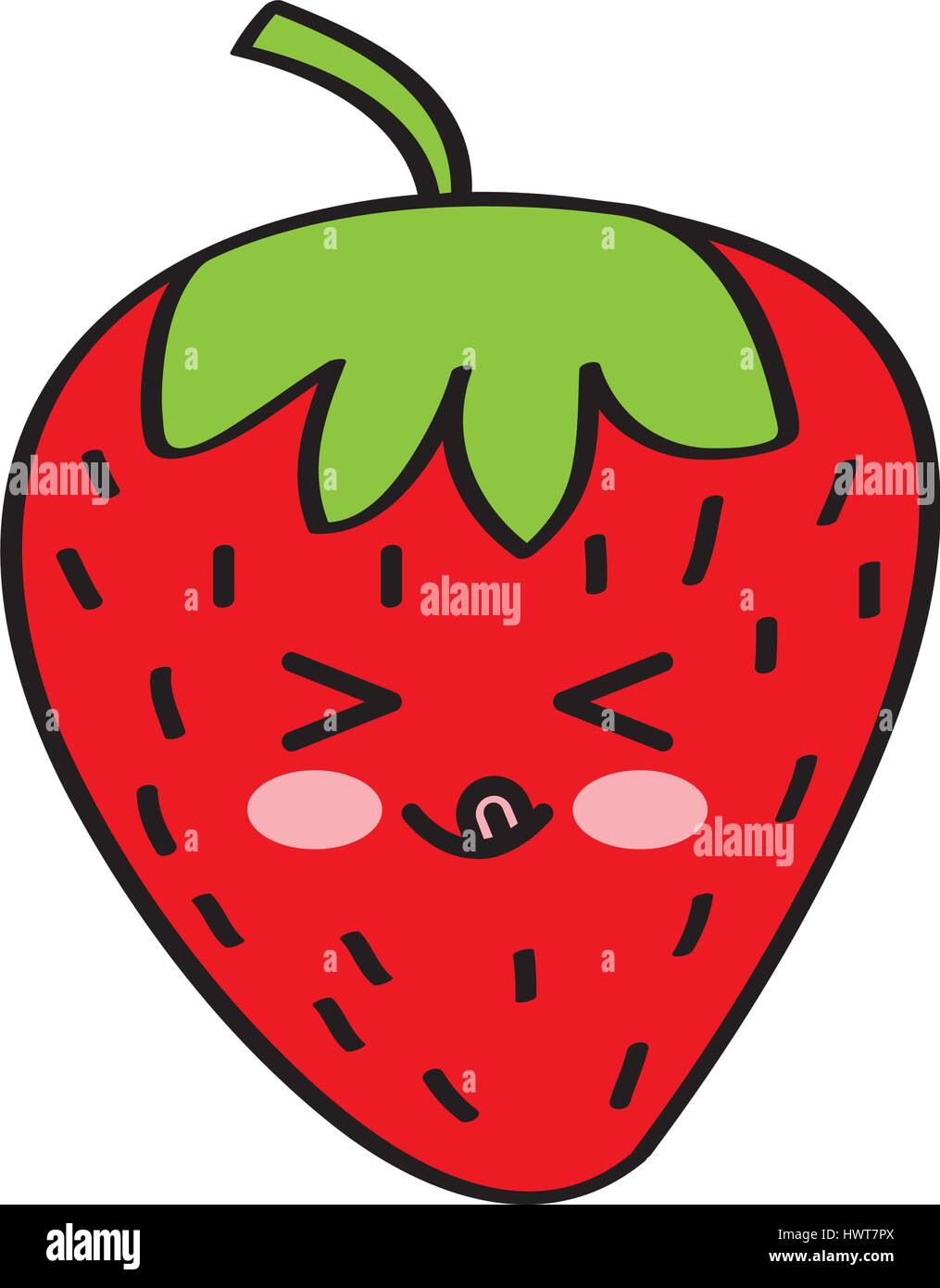 strawberry fresh fruit comic character Stock Vector Image & Art - Alamy