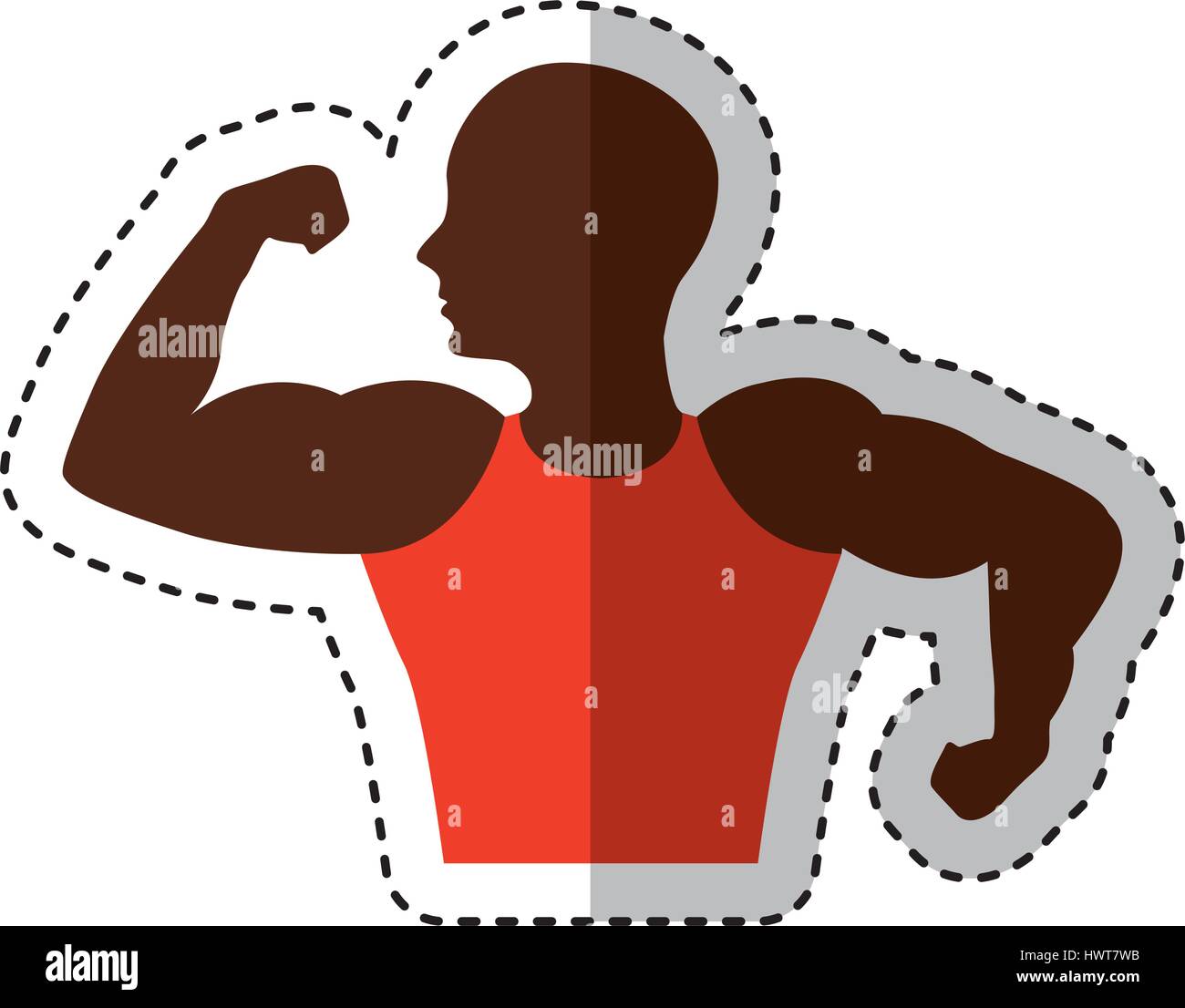 strong man human figure Stock Vector Image & Art - Alamy