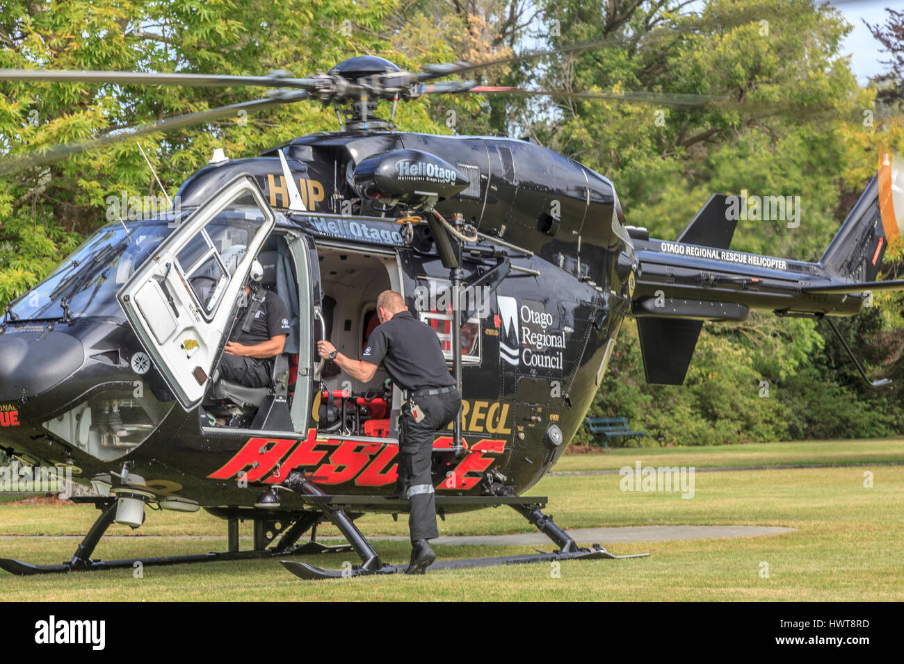 Rescue helicopter at Timaru Hospital, NZ Stock Photo - Alamy