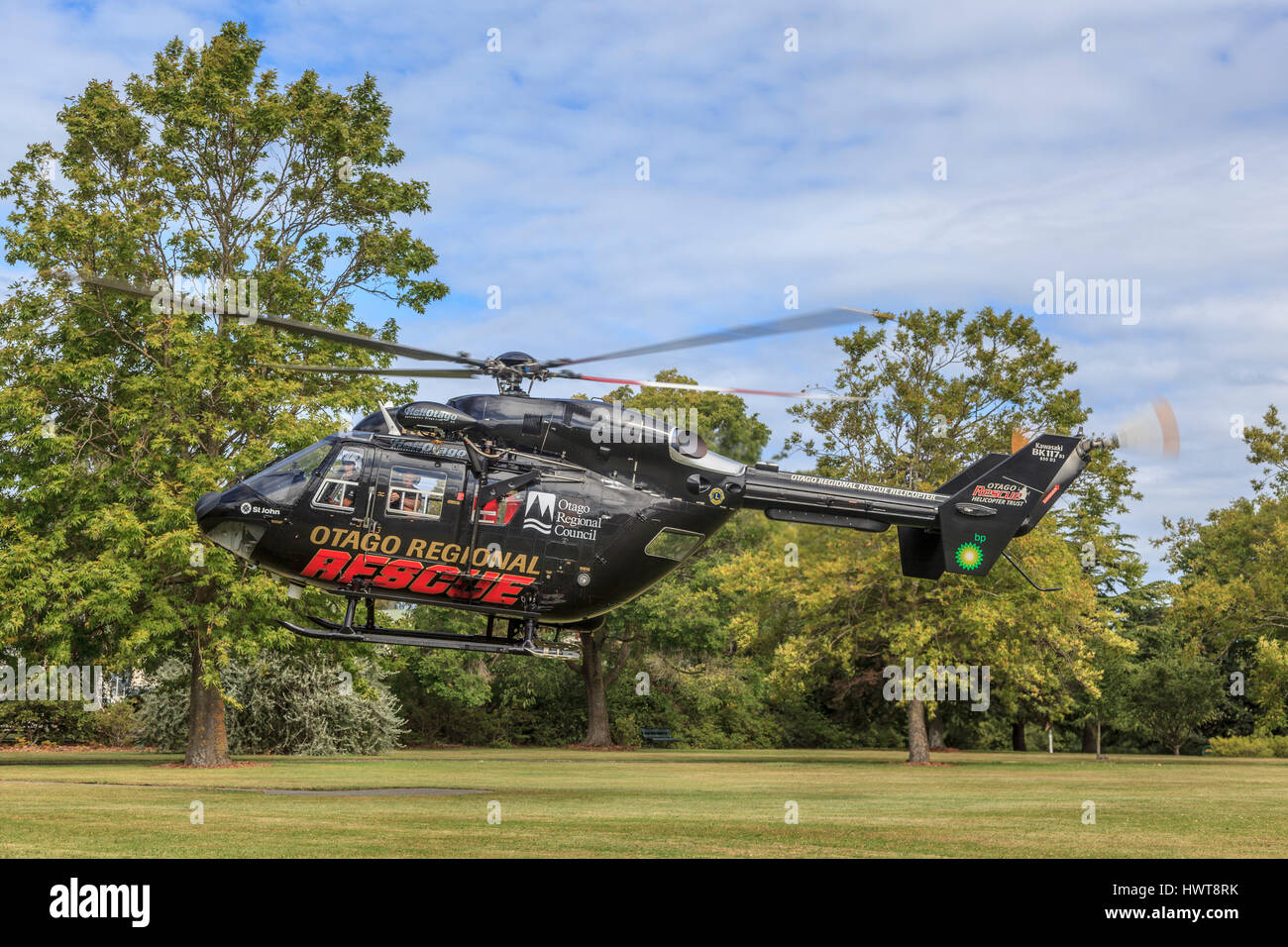 Rescue helicopter at Timaru Hospital, NZ Stock Photo - Alamy