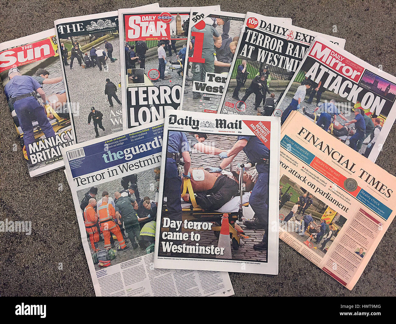 The front pages of today's newspapers the day after a terrorist attack ...