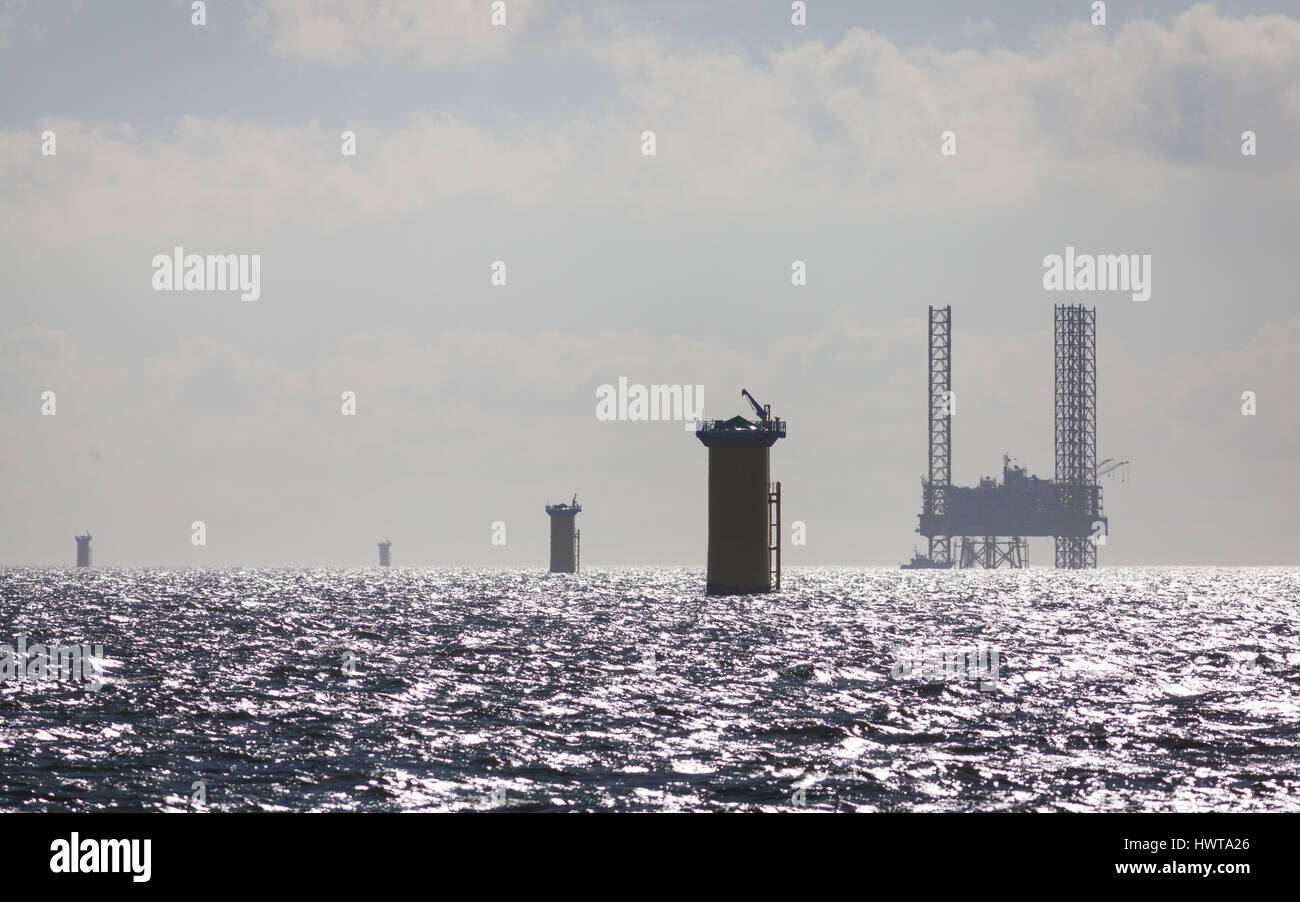 The Atlantic Amsterdam jacked up next to the first Race Bank Offshore ...