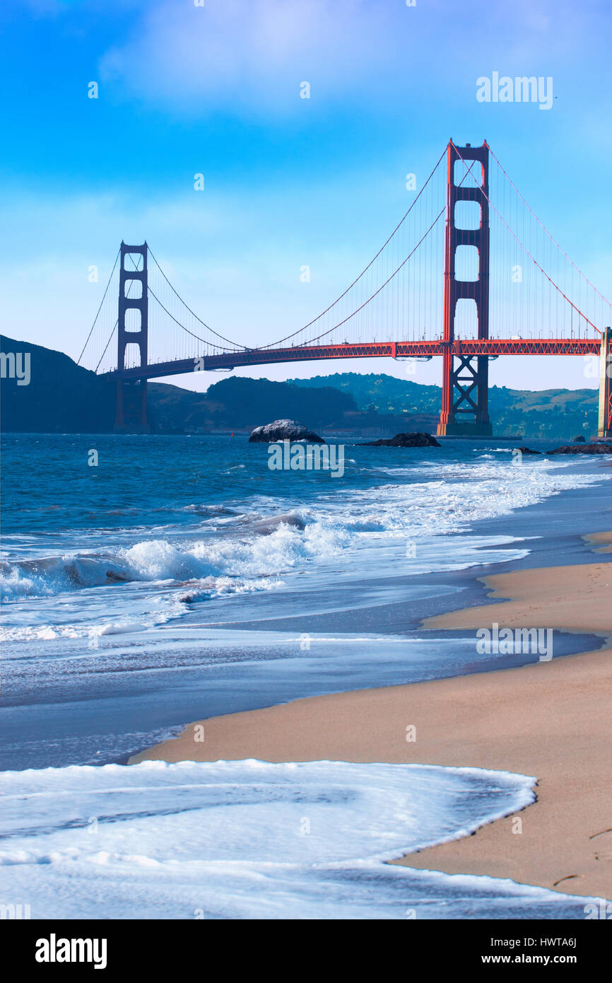 Golden gate bridge from Baker beach Stock Photo - Alamy