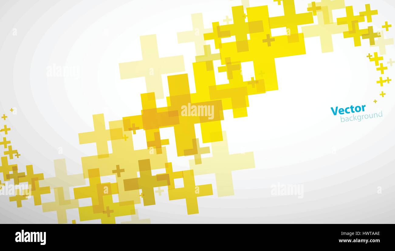 Abstract background created of yellow plus sign Stock Vector Image ...