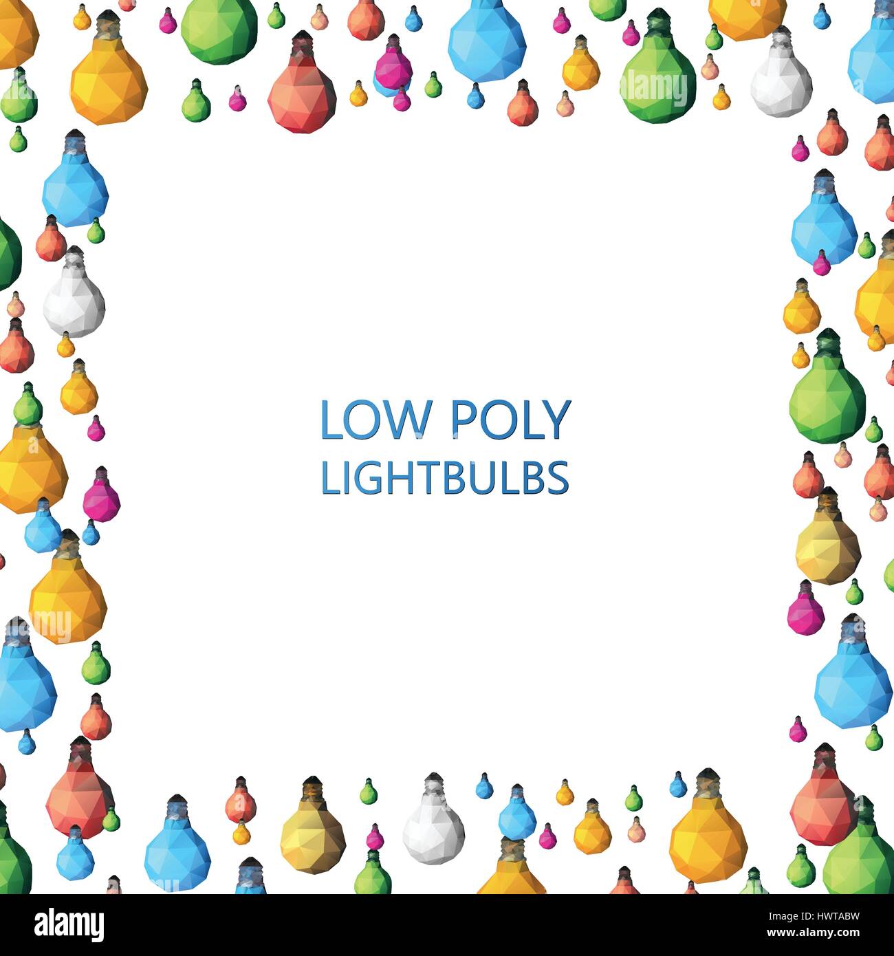 Frame made of low poly light bulbs Stock Vector Image & Art - Alamy