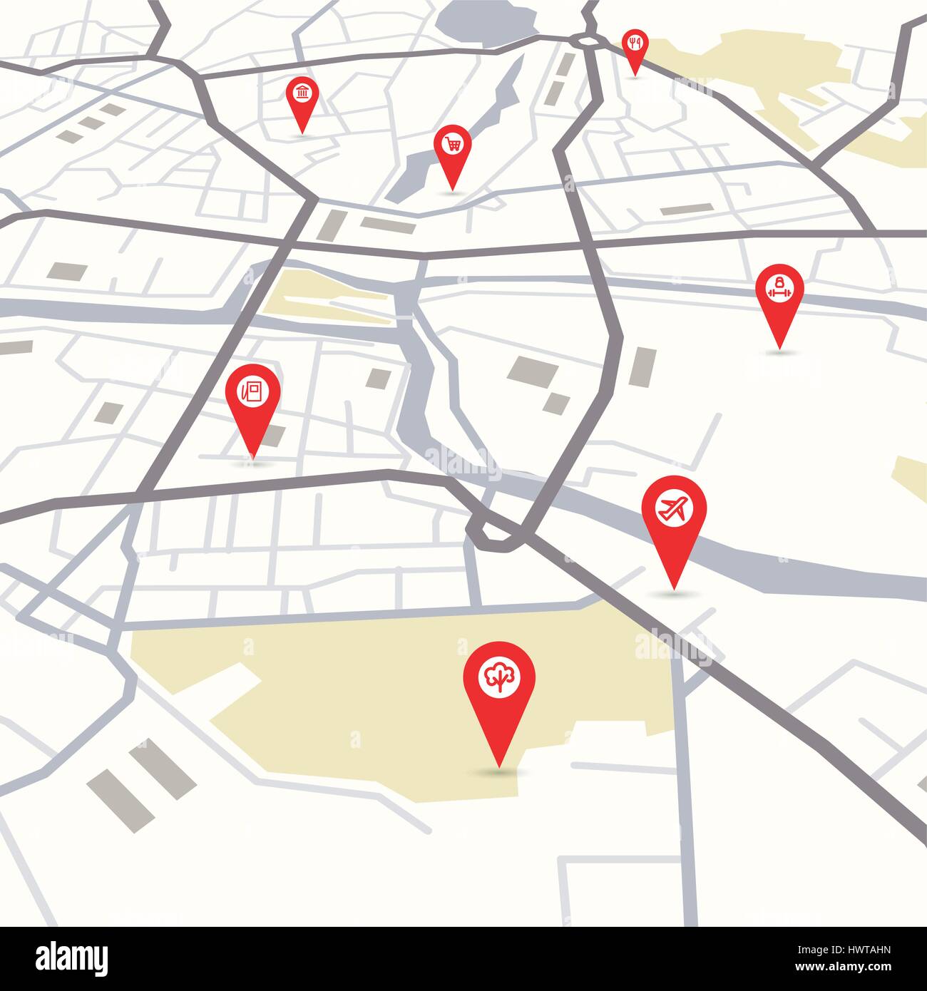 Vector city map Stock Vector Image & Art - Alamy