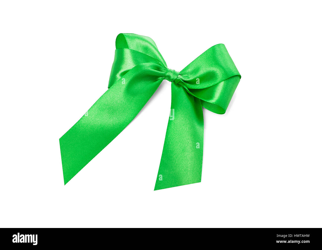 Beautiful green bow Stock Photo - Alamy