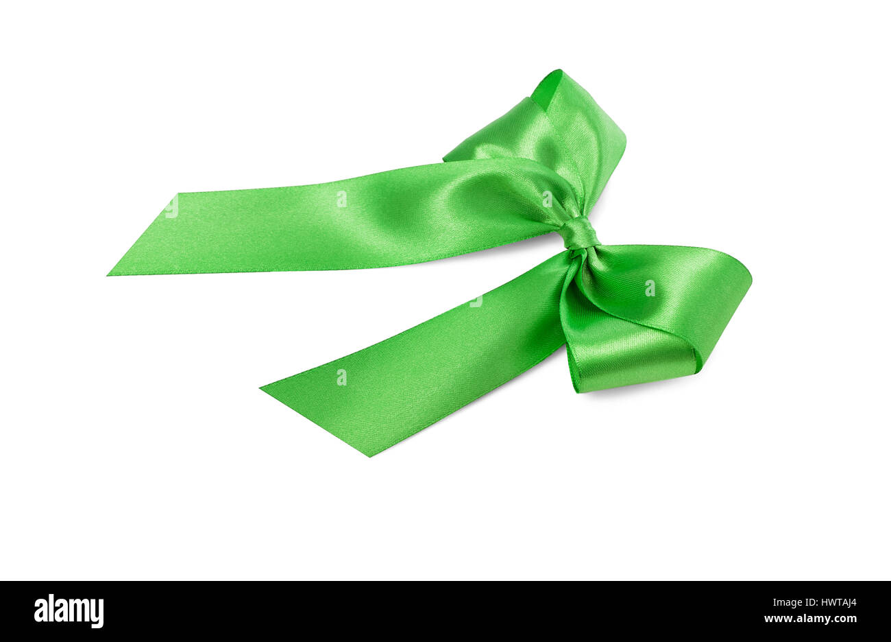 Beautiful green bow Stock Photo - Alamy