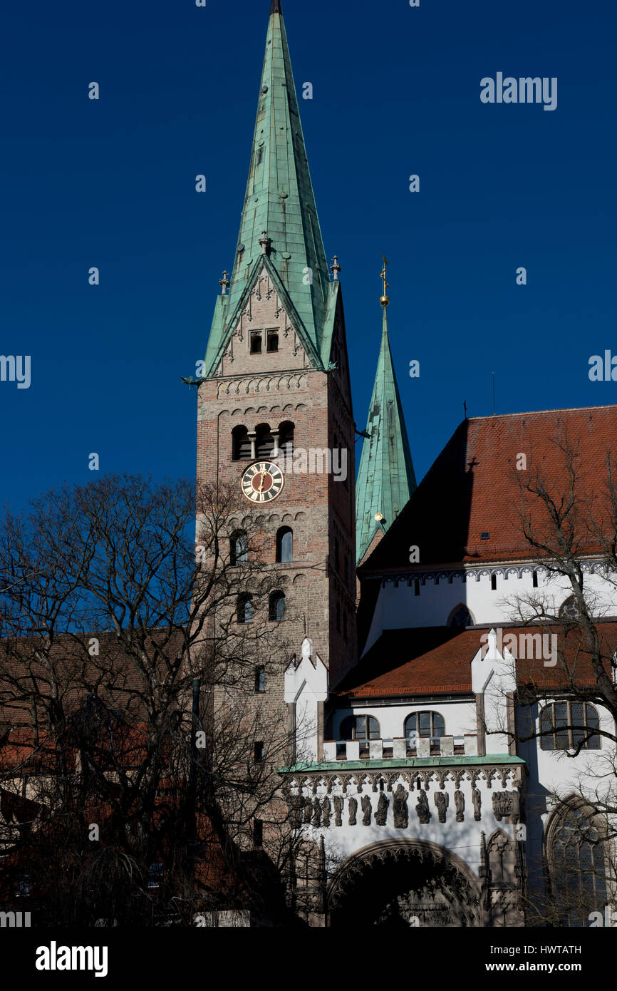 Tower bell of the dom of Augburg. Important town on the Romantische ...