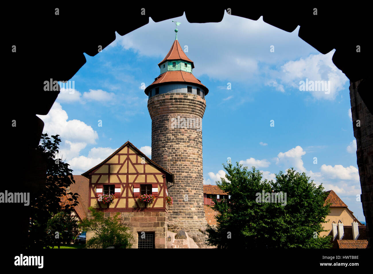Towers of the Castle in Nuremberg, important town of Bavaria, Germany ...
