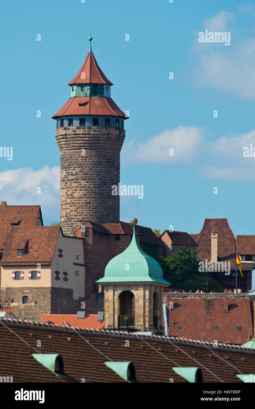 Towers of the Castle in Nuremberg, important town of Bavaria, Germany ...