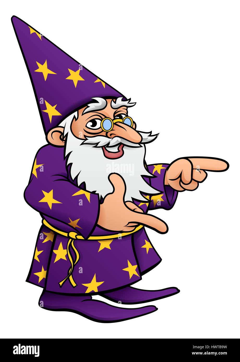 Drawing cute friendly old wizard hi-res stock photography and images ...