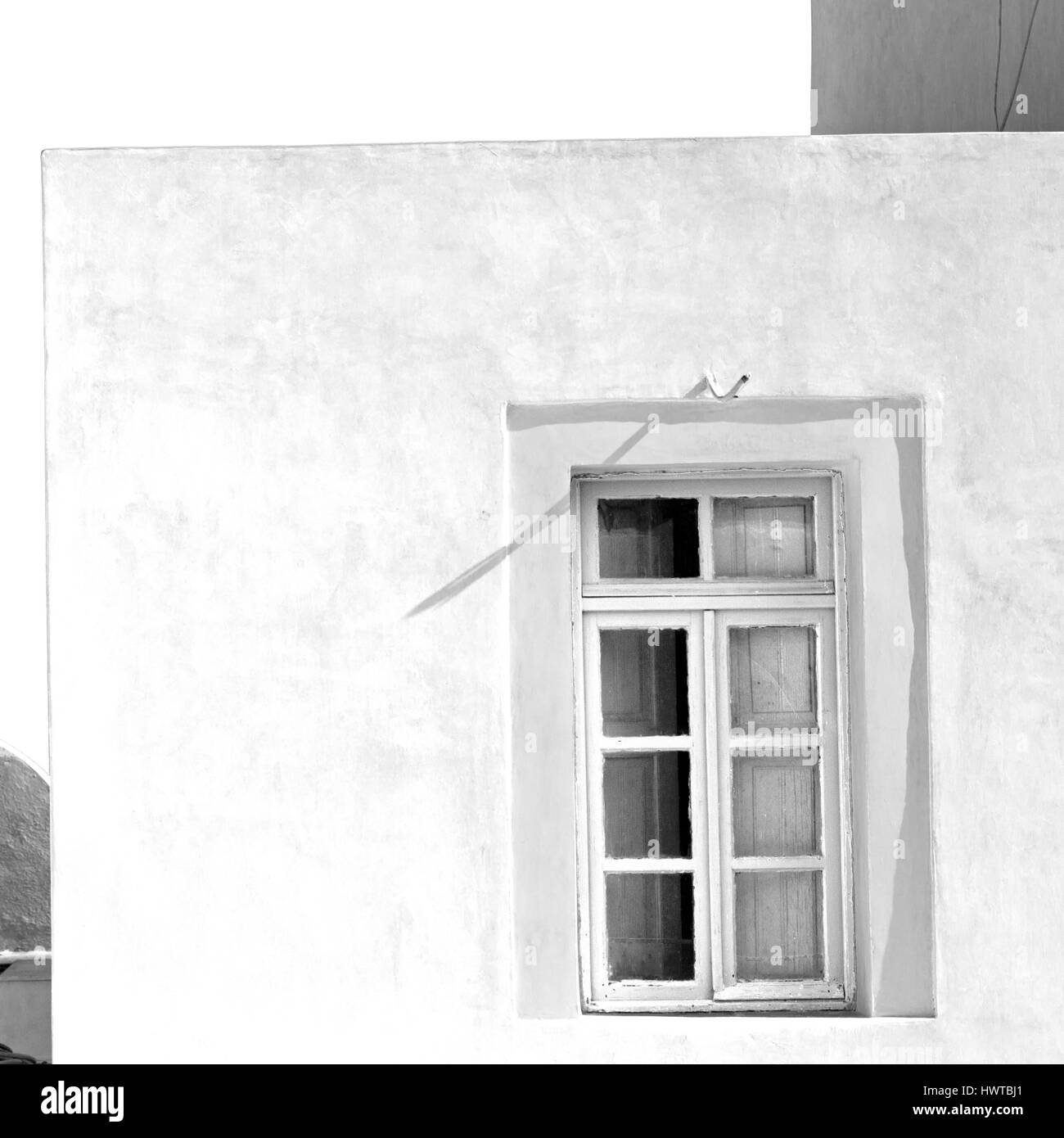 in the greece island window and door white colors old architecture ...