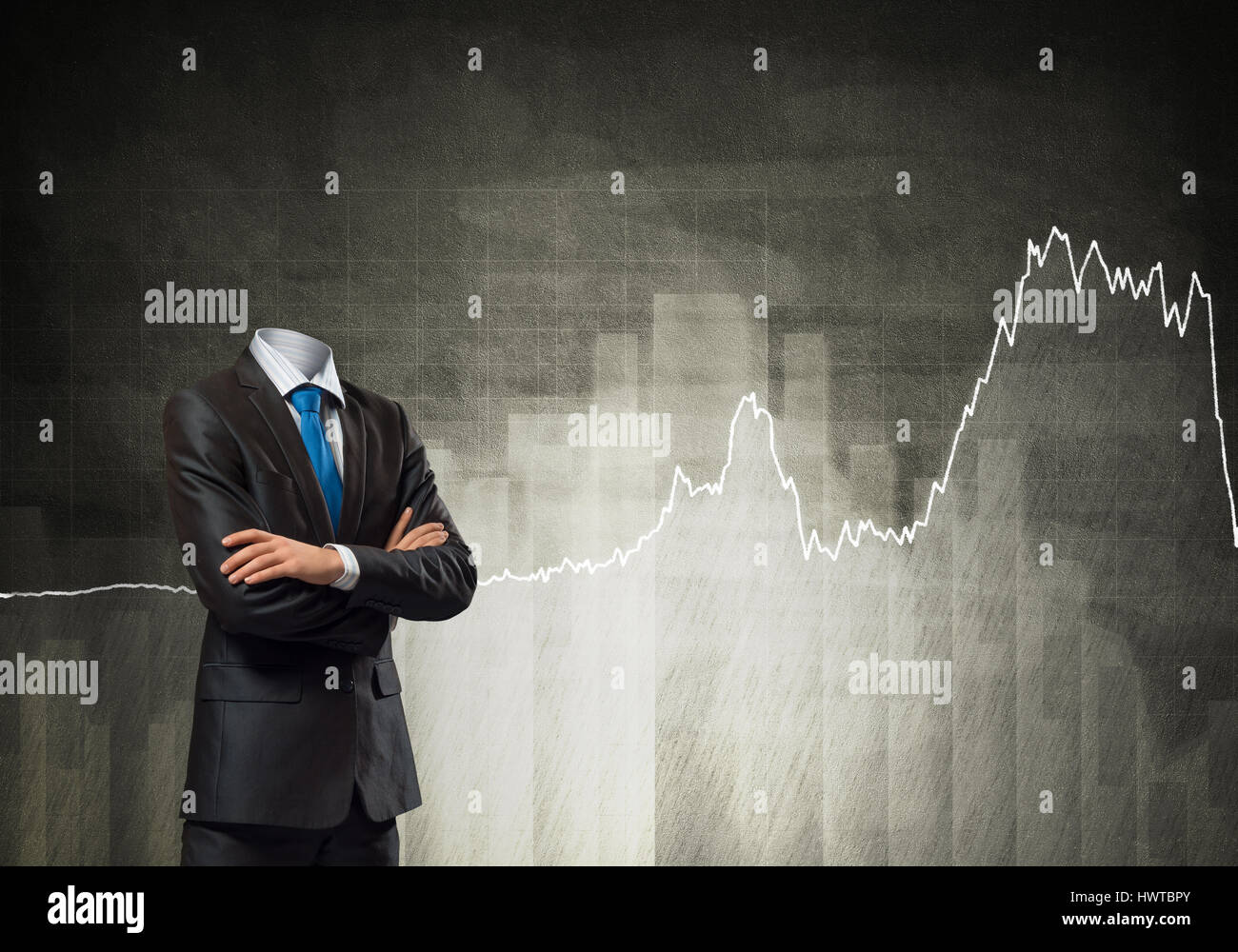 Businessman without head Stock Photo - Alamy