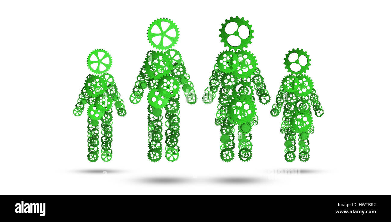 concept of a family with two parents and two children Stock Photo - Alamy