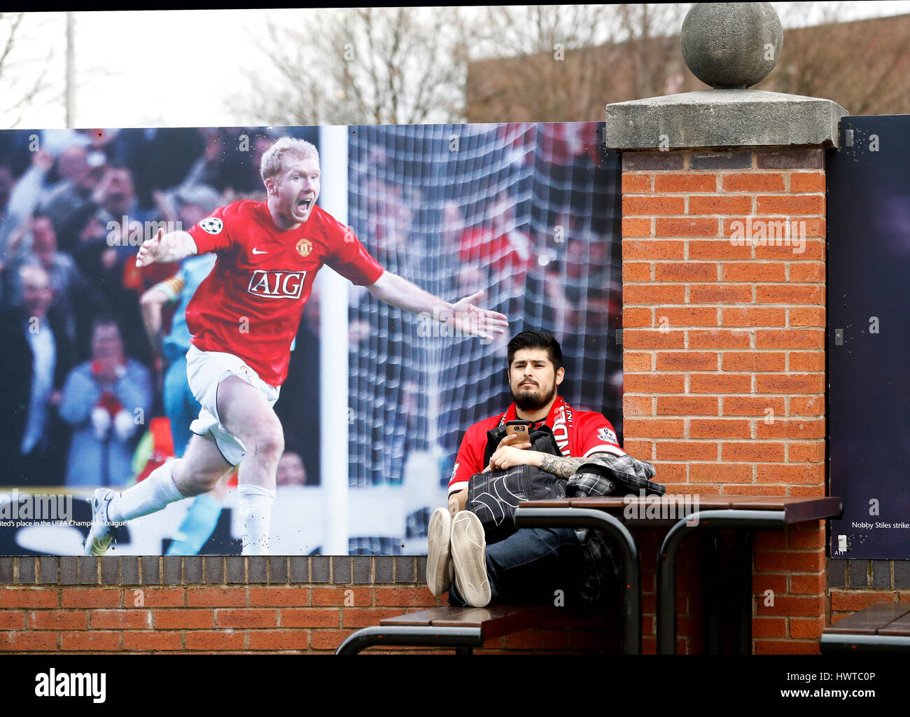 A Manchester United fan before the match Stock Photo - Alamy