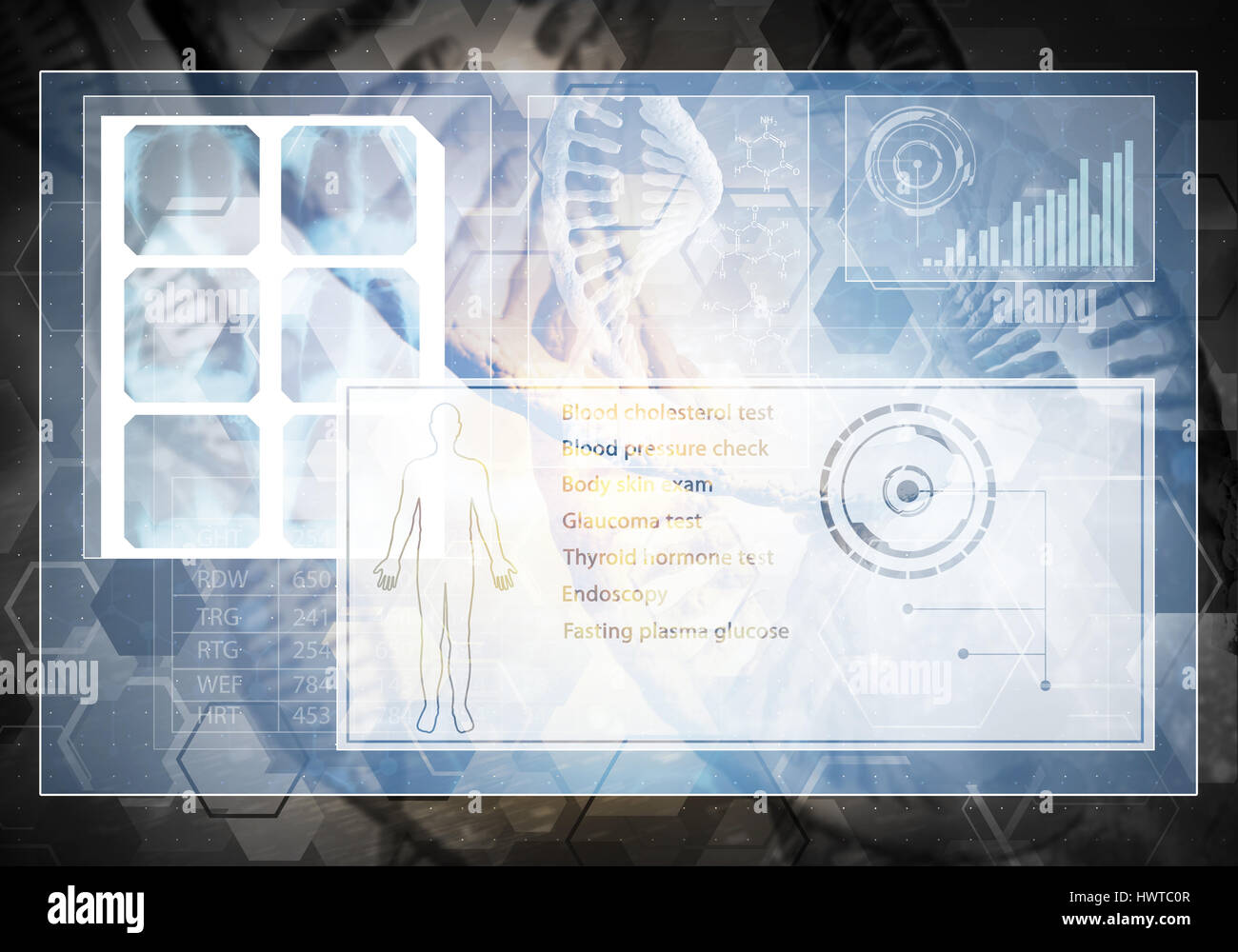 Medicine user interface Stock Photo - Alamy