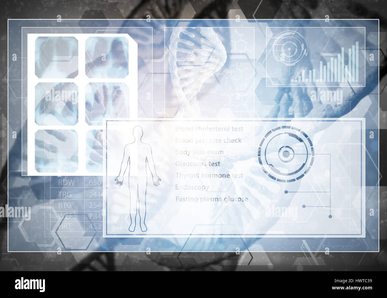 Medicine user interface Stock Photo - Alamy