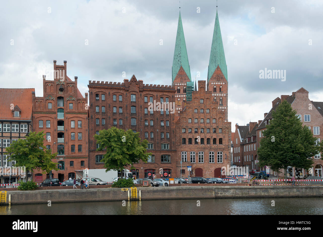 Buildings and church in the old town of Lubeck, Germany Stock Photo - Alamy