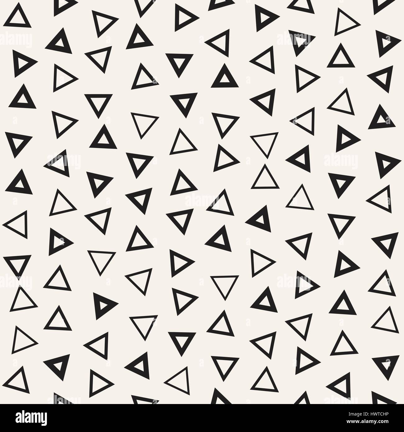 Trendy Texture With Scattered Geometric Shapes. Vector Seamless Pattern ...