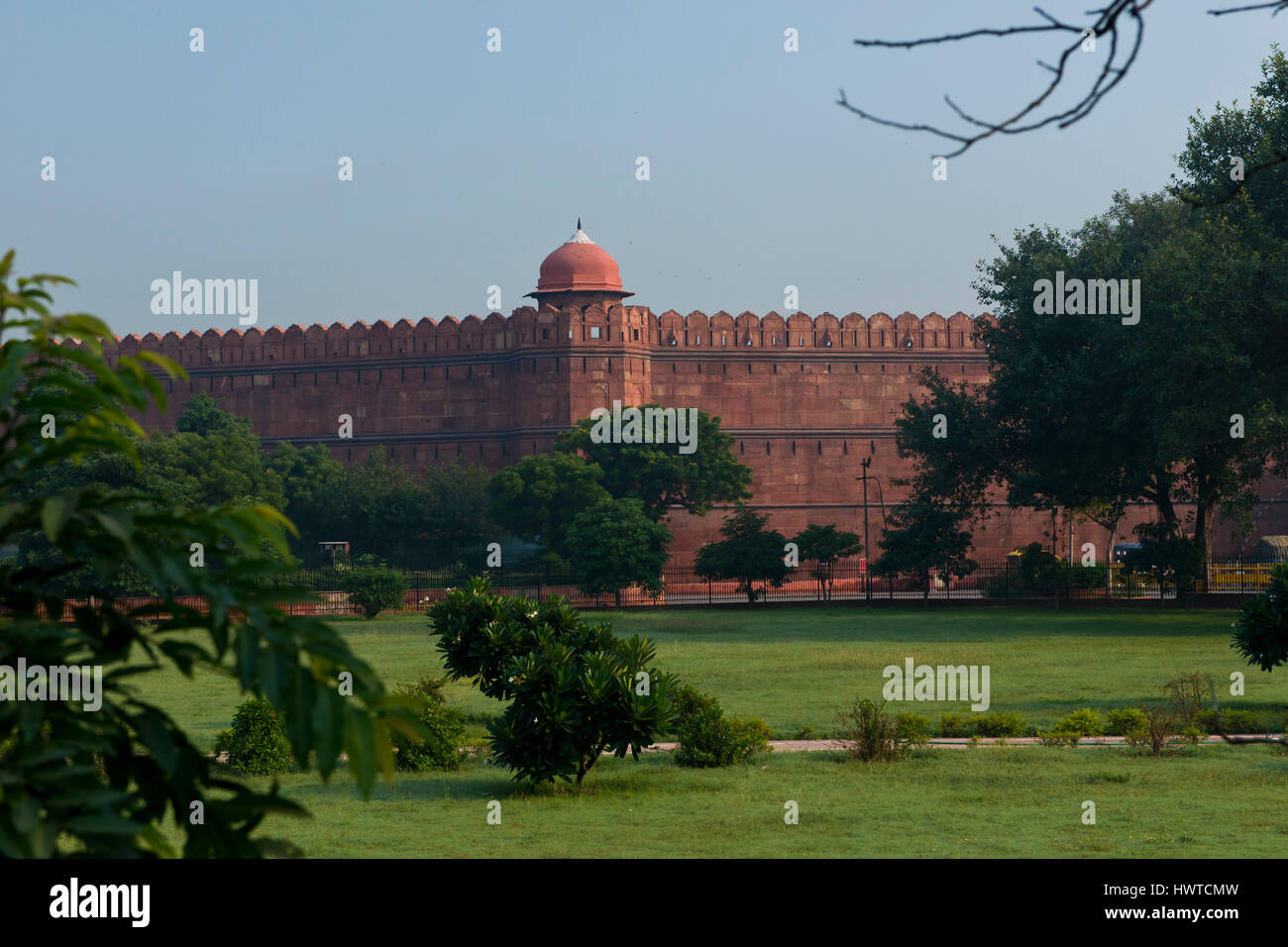 Lal Qila, the red fort of Delhi, constructed by the Mughal Emperor Shah ...