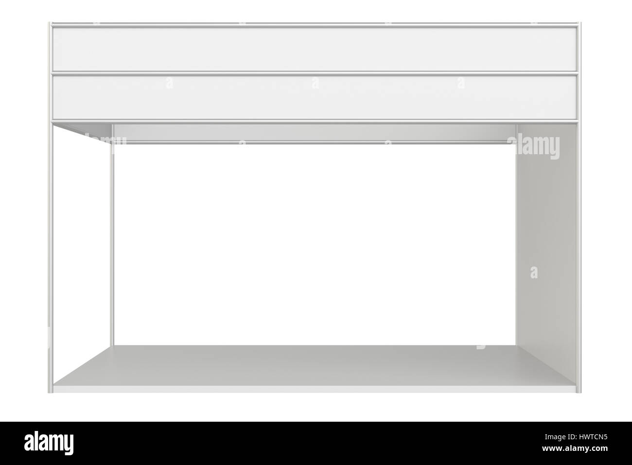 Empty exhibition stand. 3d rendering on white background Stock Photo ...