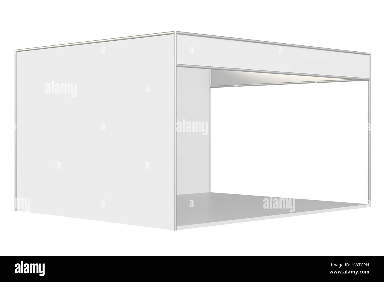 Booth for customizing advertising design stand. 3d rendering Stock ...