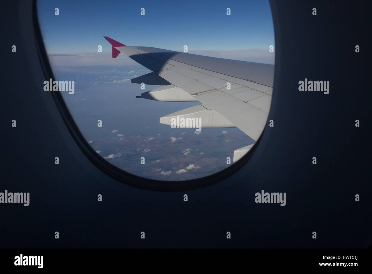 Looking out of window from the buines class lounge onboard Qatar ...