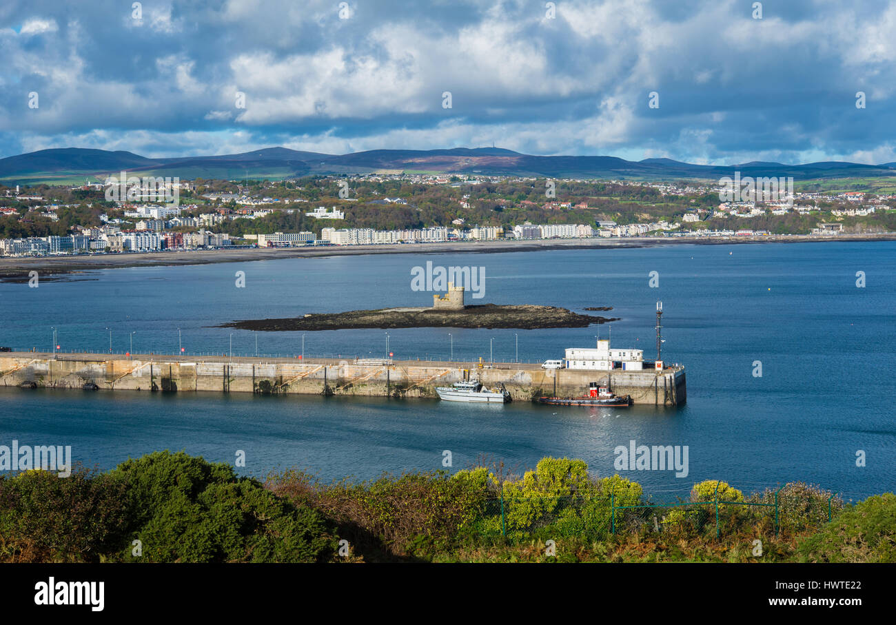 View of Douglas and Tower of Refuge from Douglas Head, Isle Of Man ...