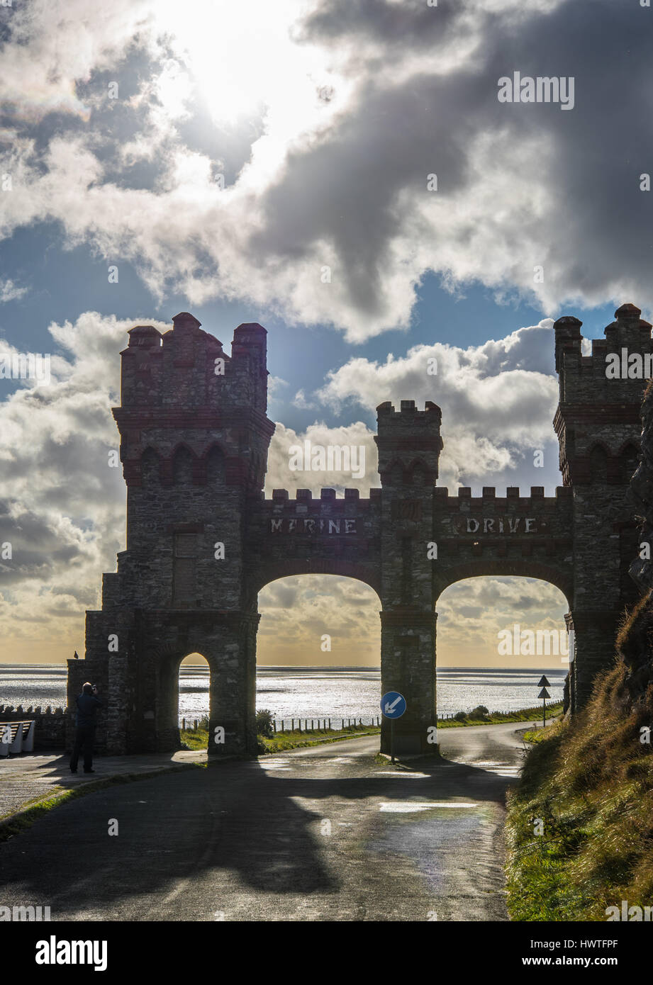 Marine Drive entrance gates, Douglas, Isle Of Man Stock Photo - Alamy
