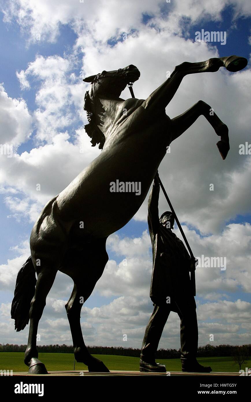 NEWMARKET STALLION STATUE NEWMARKET RACECOURSE ROWLEY MILE COURSE ...