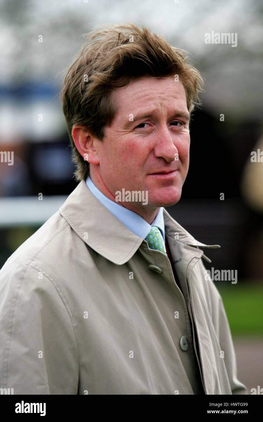 DAVID SIMCOCK RACE HORSE TRAINER ROWLEY MILE COURSE NEWMARKET ENGLAND ...